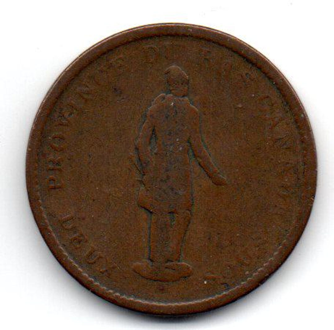 1837 Canada Penny (2 Sou) Bank Token Coin - Etsy