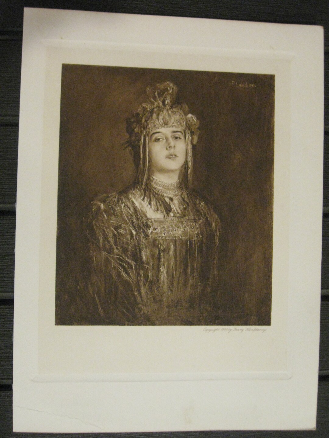 Vintage 1899 Hanfstaengl Lithgraph Art Print Picture 8x10+ - Artist ...