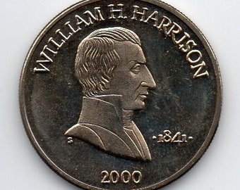 William Henry Harrison 1841 9th President One Dollar Coin - Etsy