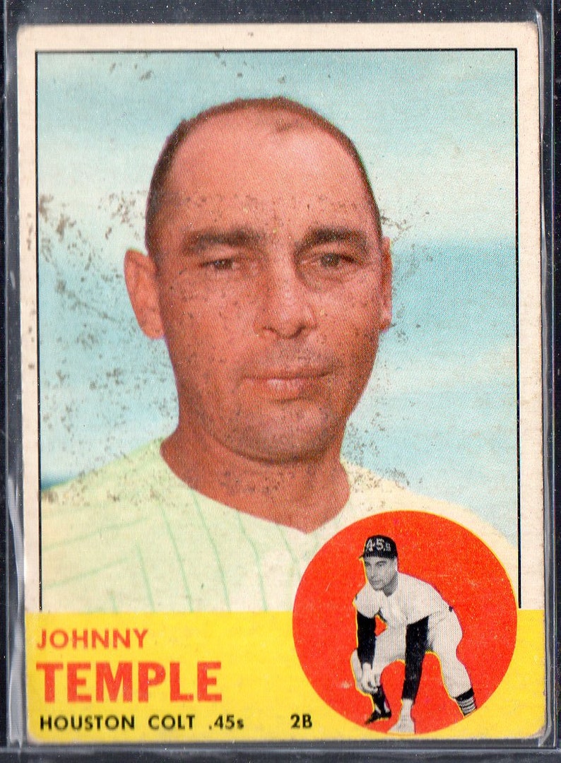 JOHNNY TEMPLE 1963 Topps 576 Baseball Card Houston Colt - Etsy