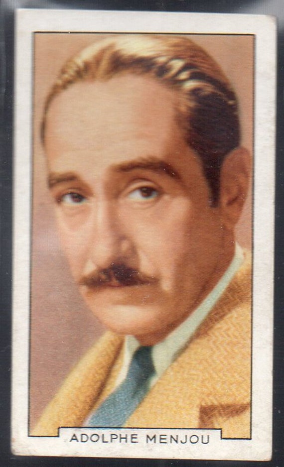 ADOLPHE MENJOU 1935 Gallaher Portraits of Famous Stars 38 - Etsy