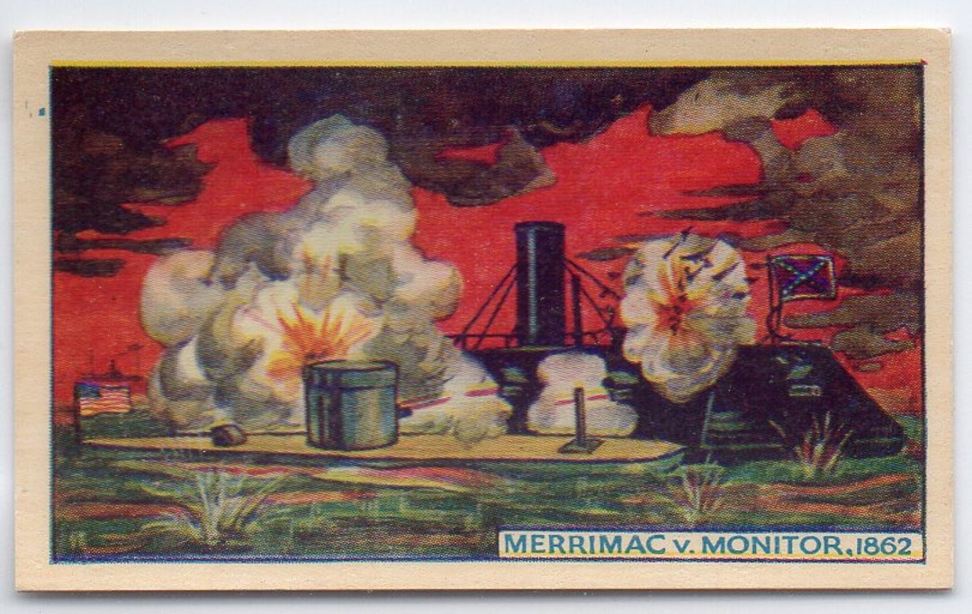MONITOR Vs MERRIMAC 1940 Murray Story of Ships 42 Cigarette - Etsy