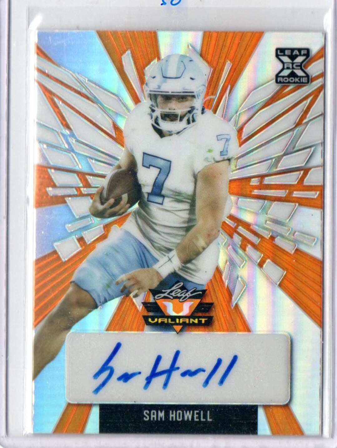 SAM HOWELL 2022 Leaf Autograph Football Card #/25 - North Carolina ...