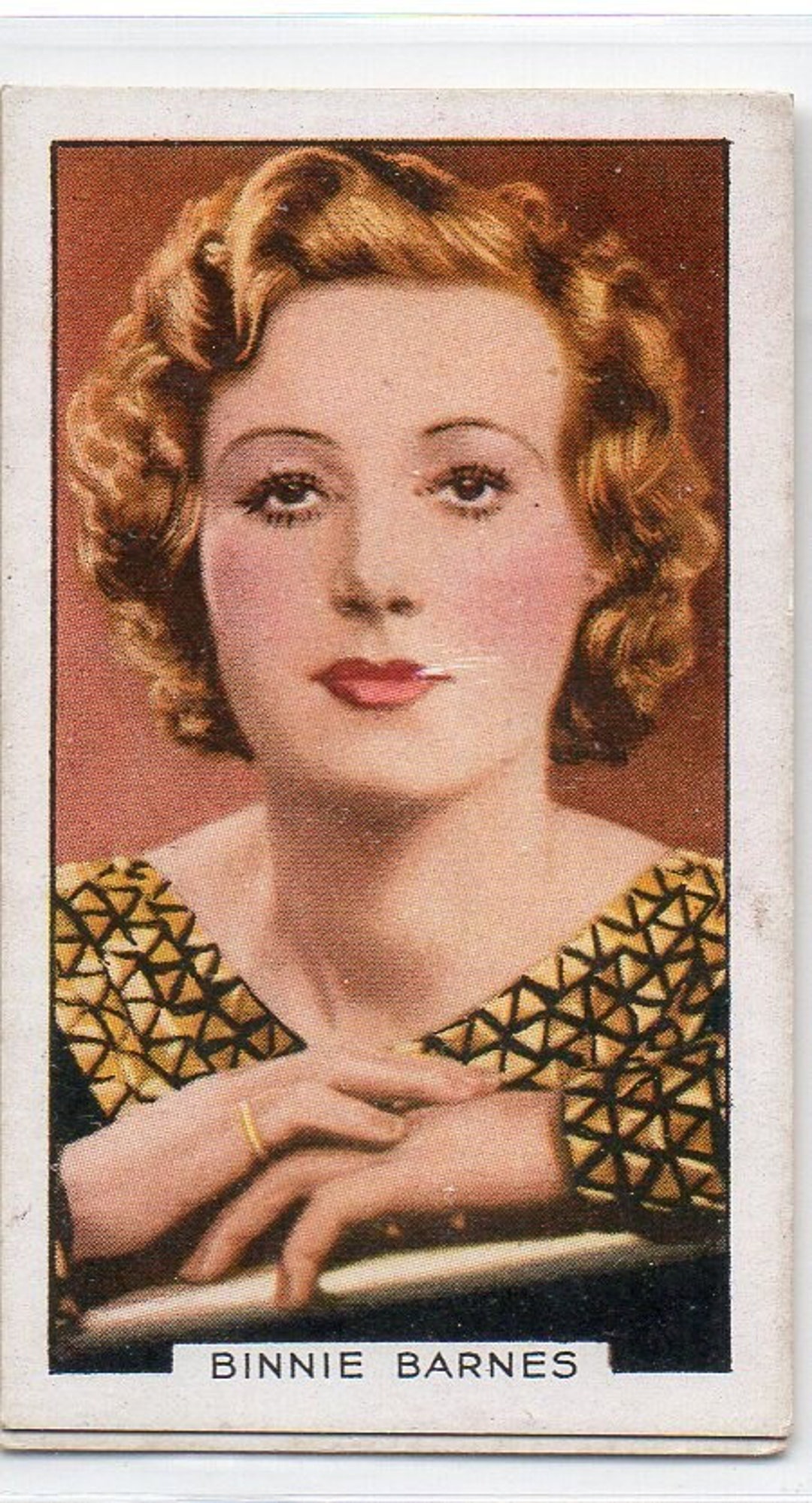BINNIE BARNES 1935 Gallaher Portraits of Famous Stars 41 Cigarette Card ...