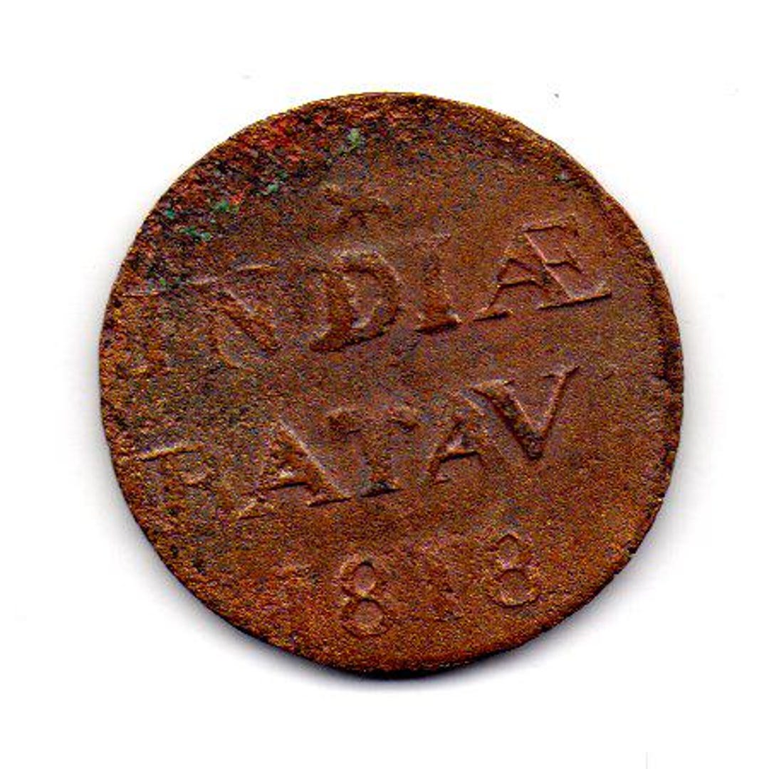 1818 Netherlands Dutch East Indies Half Stuiver Coin - Etsy