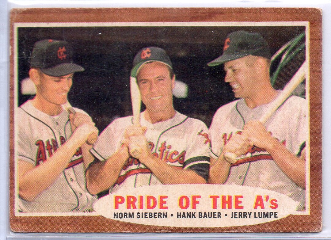 Norm Siebern/hank Bauer/jerry Lumpe 1962 Topps #127 Baseball Card - Kansas City Athletics - Etsy