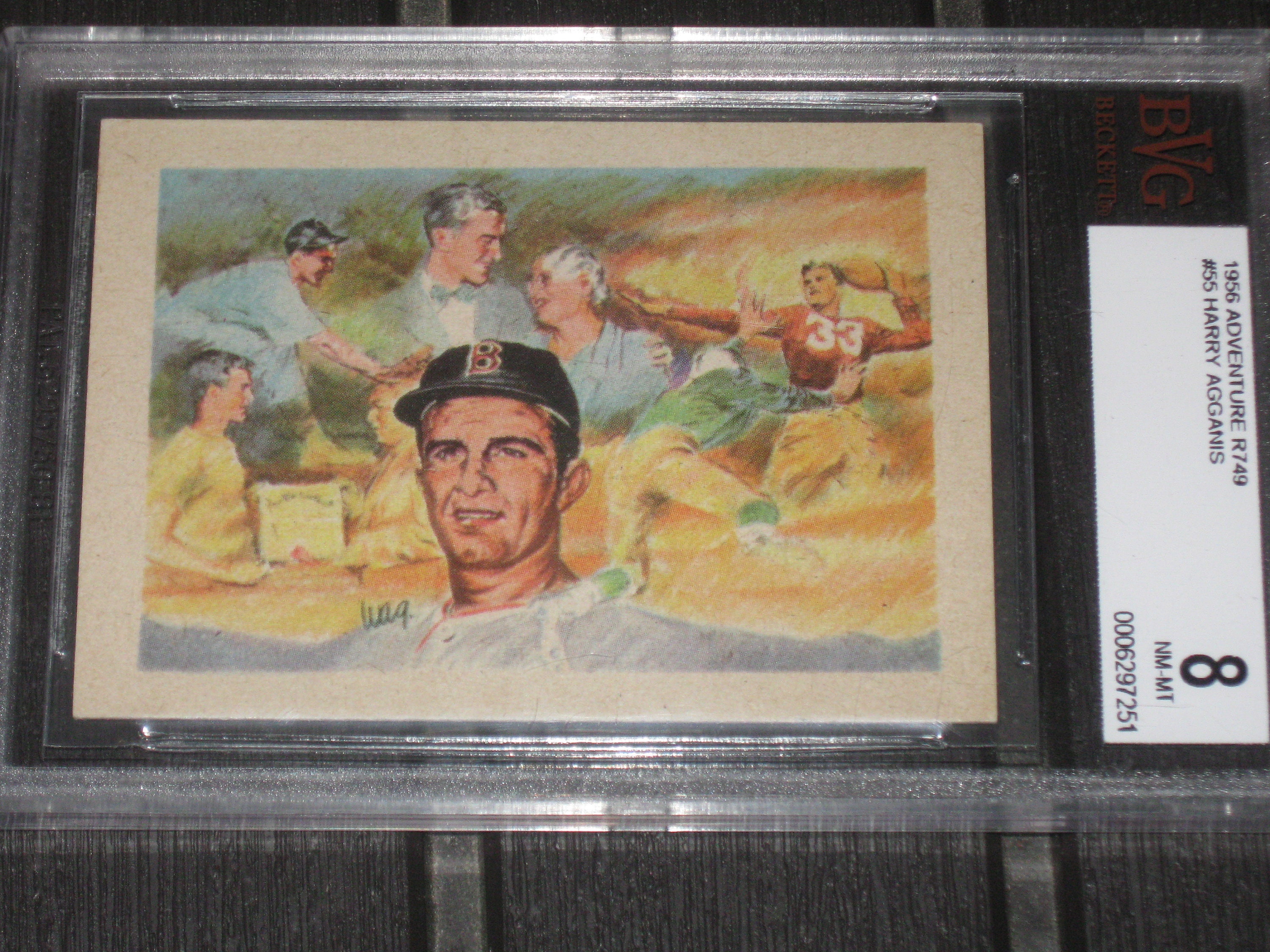HARRY AGGANIS 1956 Adventure #55 Baseball Card - Boston Red Sox - BVG ...
