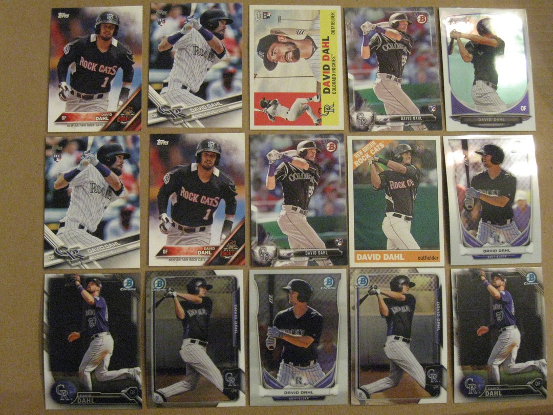 DAVID DAHL Rookie/prospect Baseball Cards Lot (15) - 2013-2017 Bowman ...