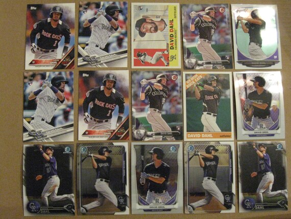 DAVID DAHL Rookie/prospect Baseball Cards Lot 15 2013-2017 | Etsy
