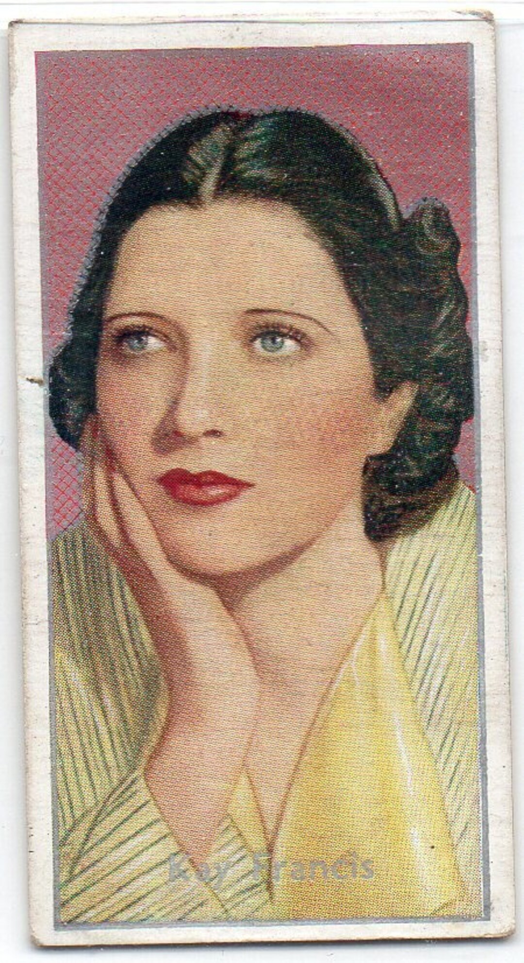 KAY FRANCIS 1936 Carreras Film Stars #46 Cigarette Card - Etsy