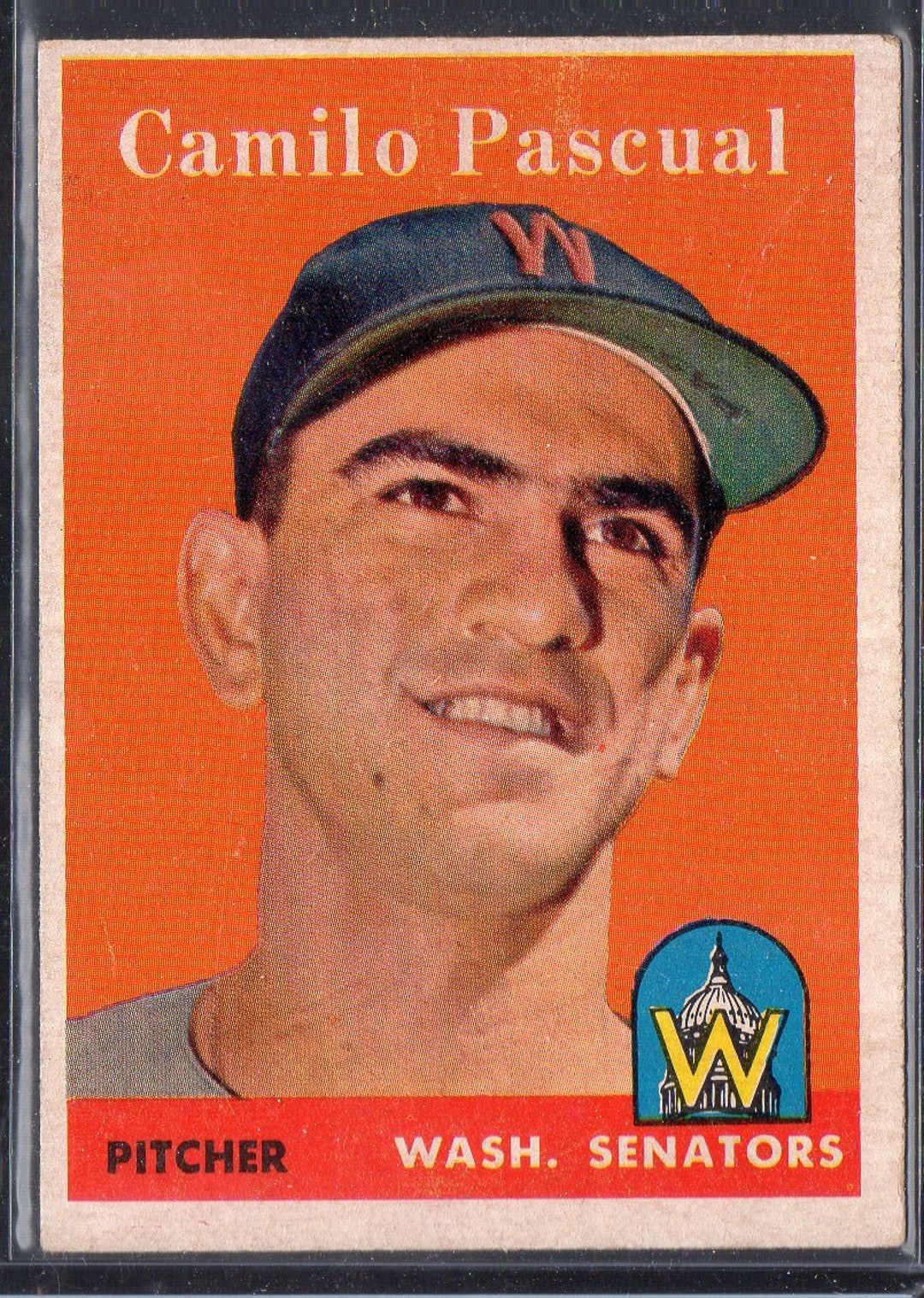 CAMILO PASCUAL 1958 Topps 219 Baseball Card Washington - Etsy