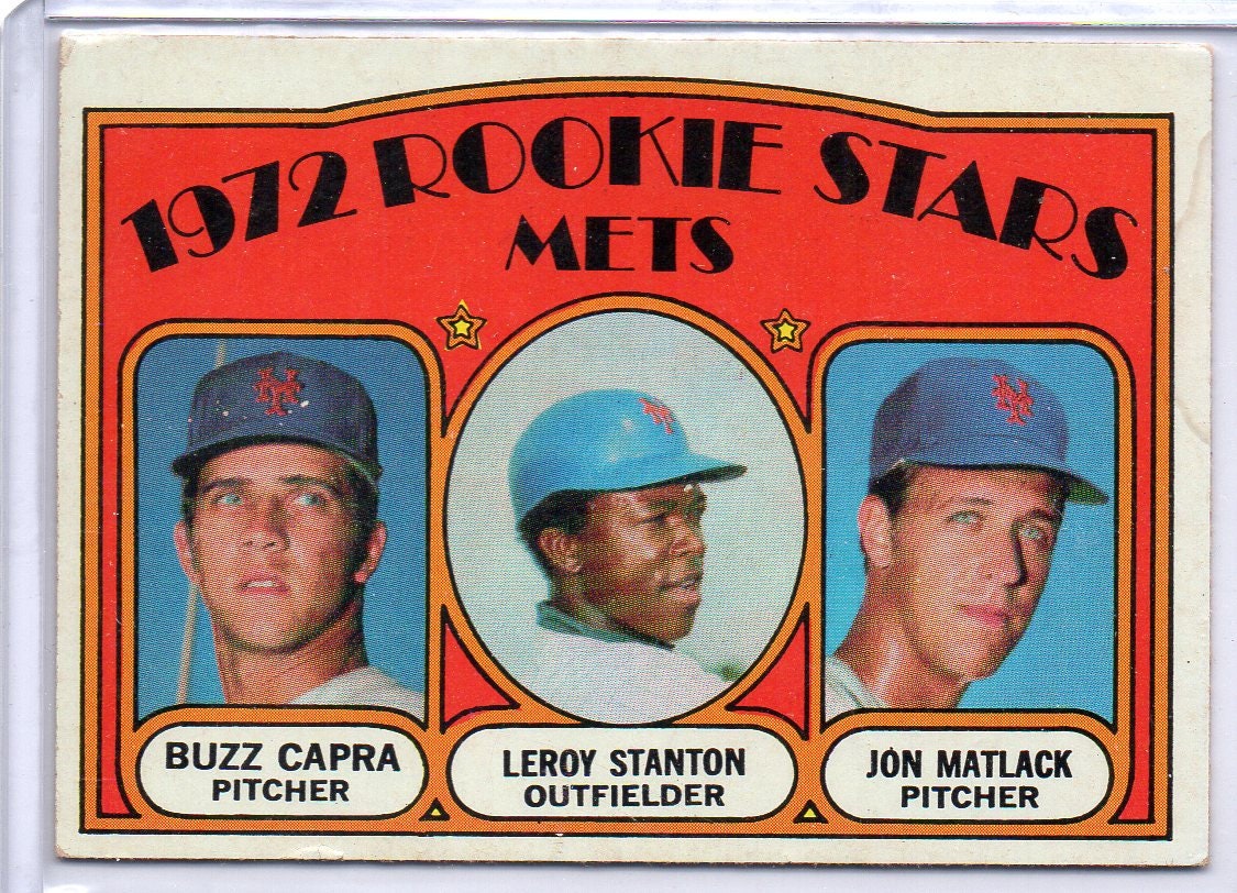 Jon Matlack/leroy Stanton/buzz Capra RC 1972 Topps 141 Baseball Card ...