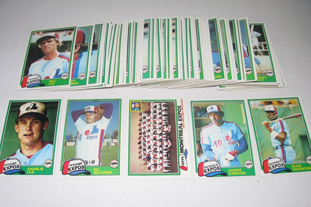 1981 Topps MONTREAL EXPOS Baseball Team Lot - 100+ Cards - Etsy