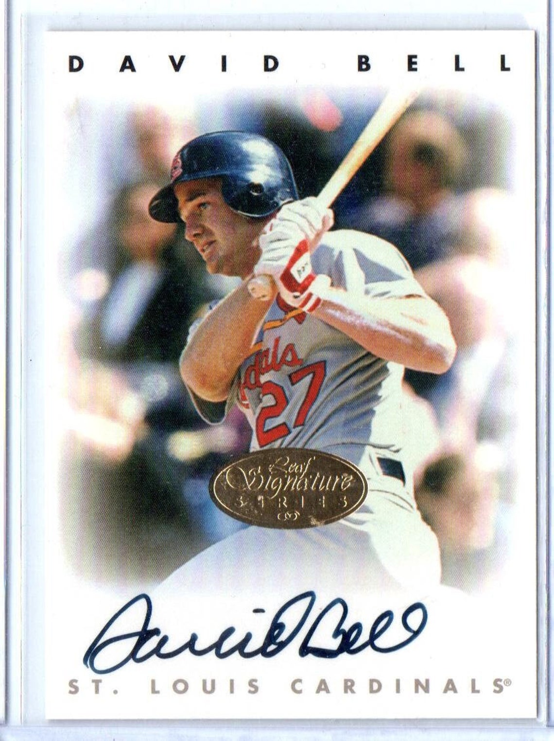 DAVID BELL 1996 Leaf Signature Gold Autograph Baseball Card - St Louis ...