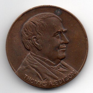THOMAS EDISON 1947 Centennial Token - Etsy