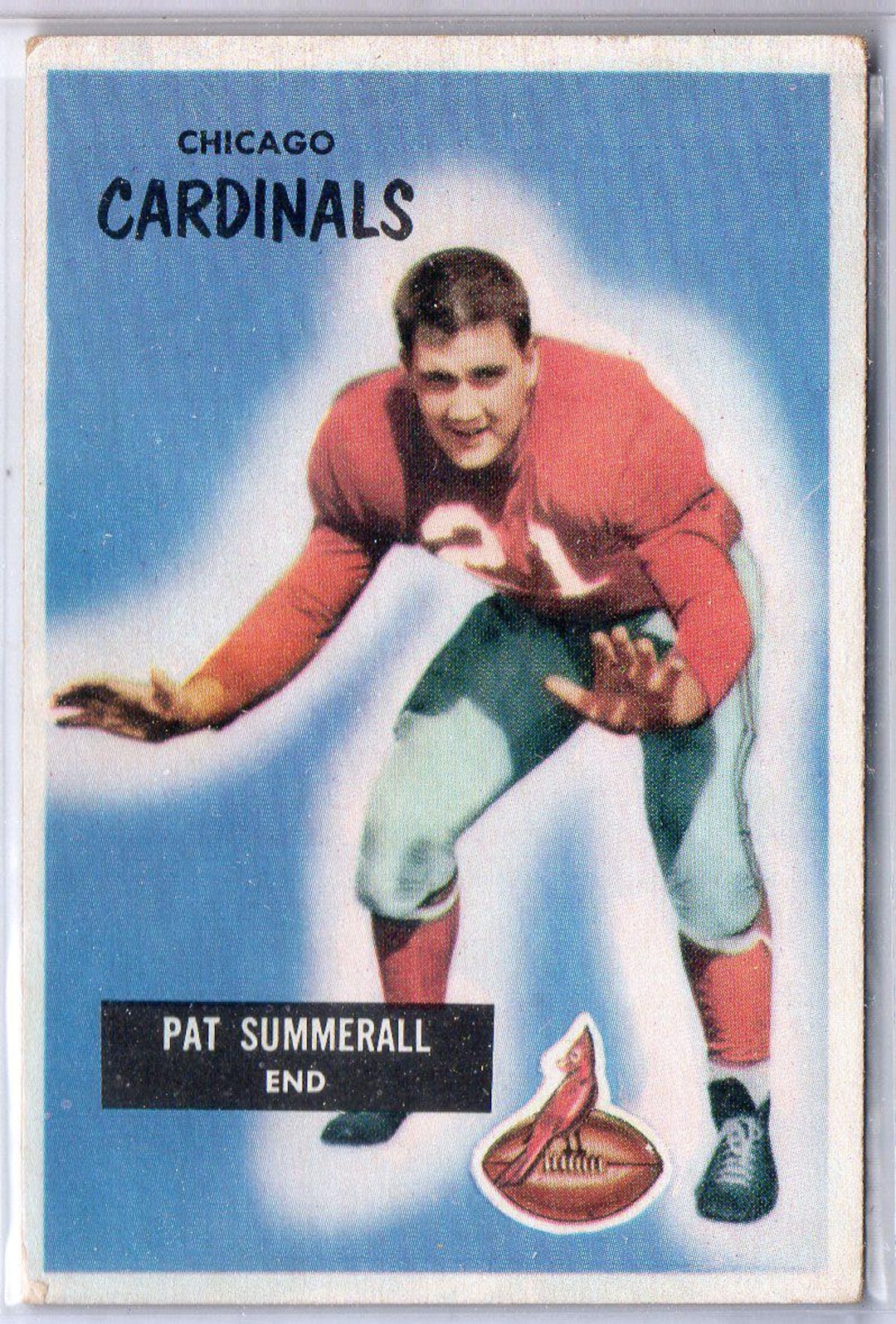 PAT SUMMERALL RC 1955 Bowman #52 Football Card - Chicago Cardinals - Etsy