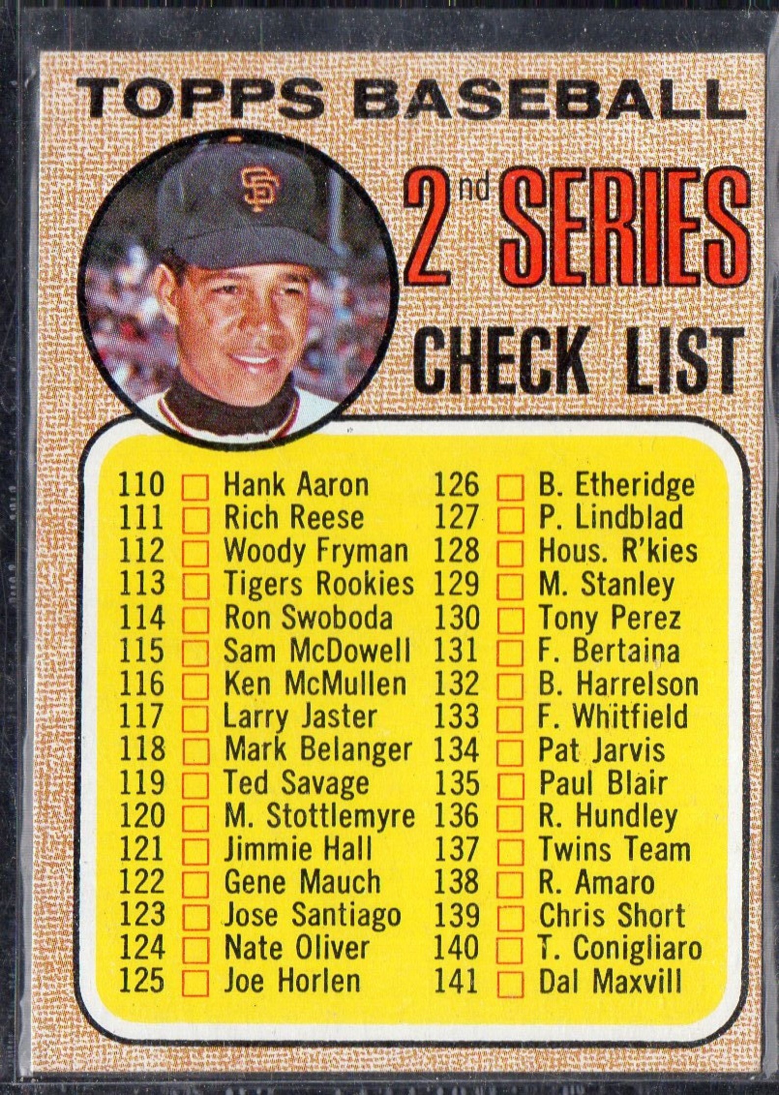 JUAN MARICHAL CHECKLIST 1968 Topps 107 Baseball Card San - Etsy