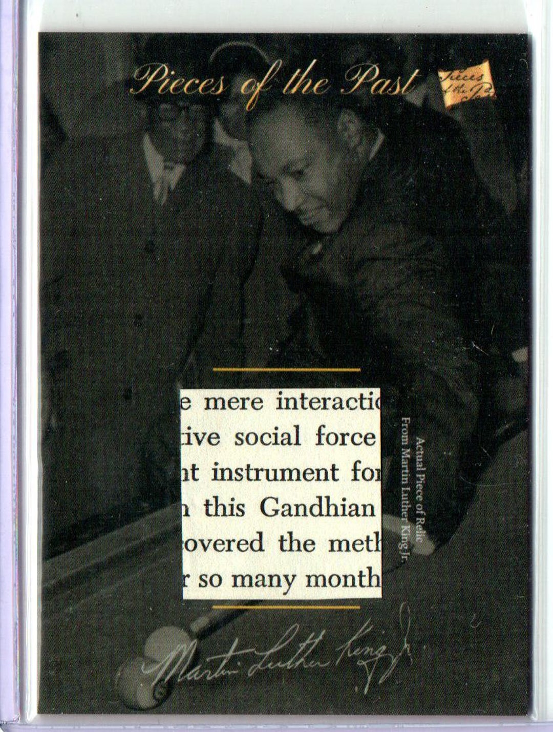 MARTIN LUTHER KING Jr 2018 the Bar Pieces of the Past Relics Collectors ...