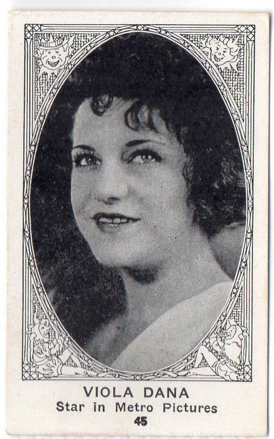VIOLA DANA 1921 American Caramel E123 Movie Stars #45 Cigarette Card - Etsy