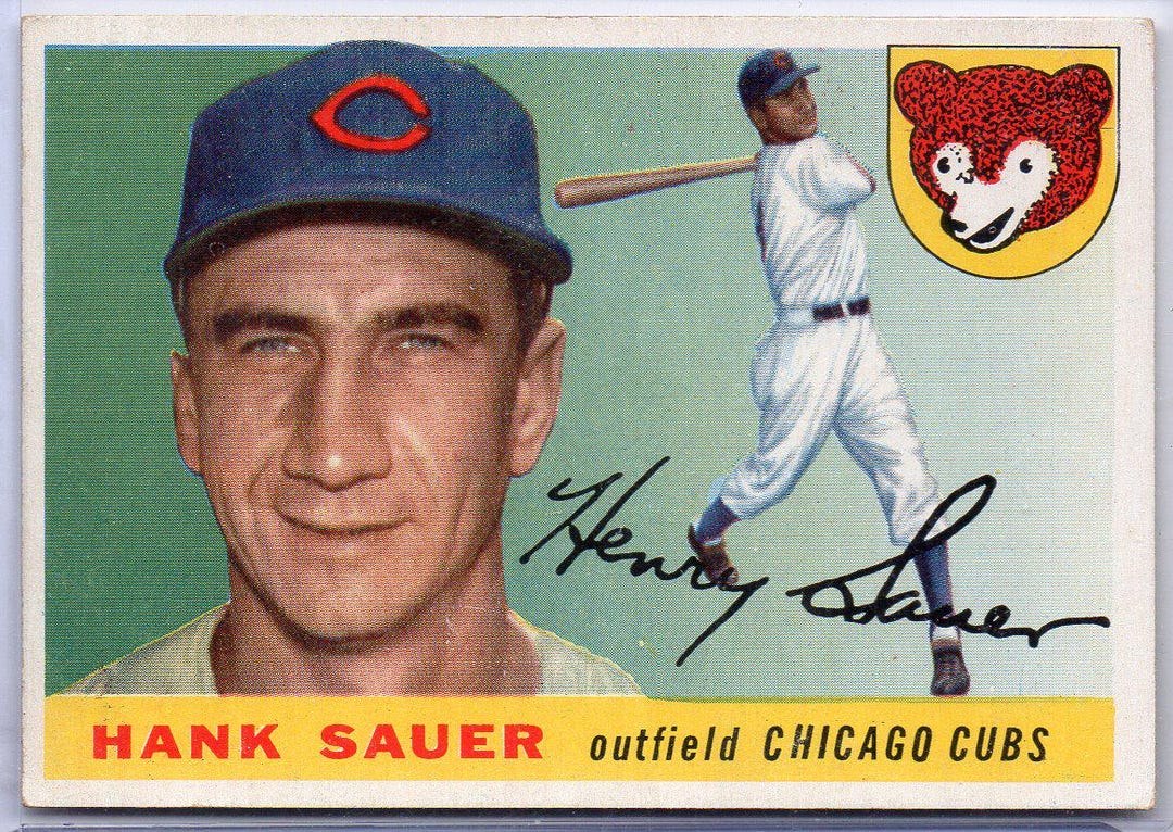 HANK SAUER 1955 Topps #45 Baseball Card - Chicago Cubs - Etsy