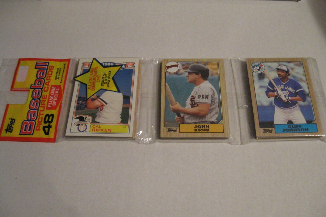 1987 Topps Baseball Cards - Unopened Rack Pack (w/john Kruk RC on Top ...
