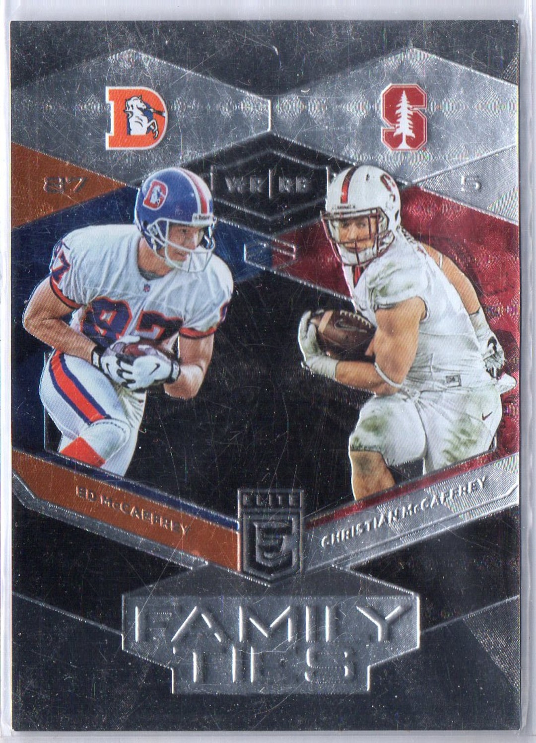 ED Mccaffrey/christian Mccaffrey 2017 Donruss Elite Family Ties #5 ...