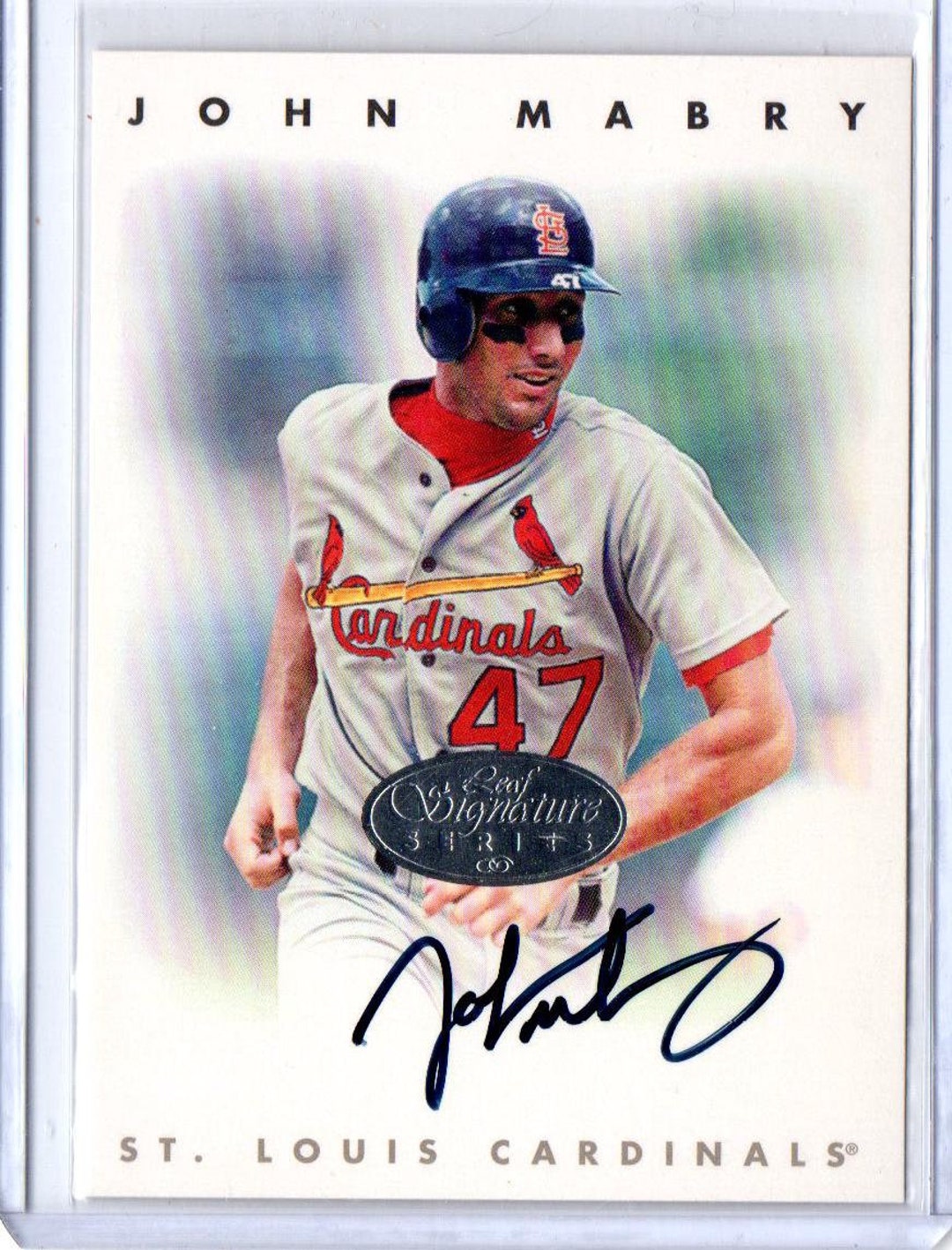 JOHN MABRY 1996 Leaf Signature Silver Autograph Baseball Card - St ...