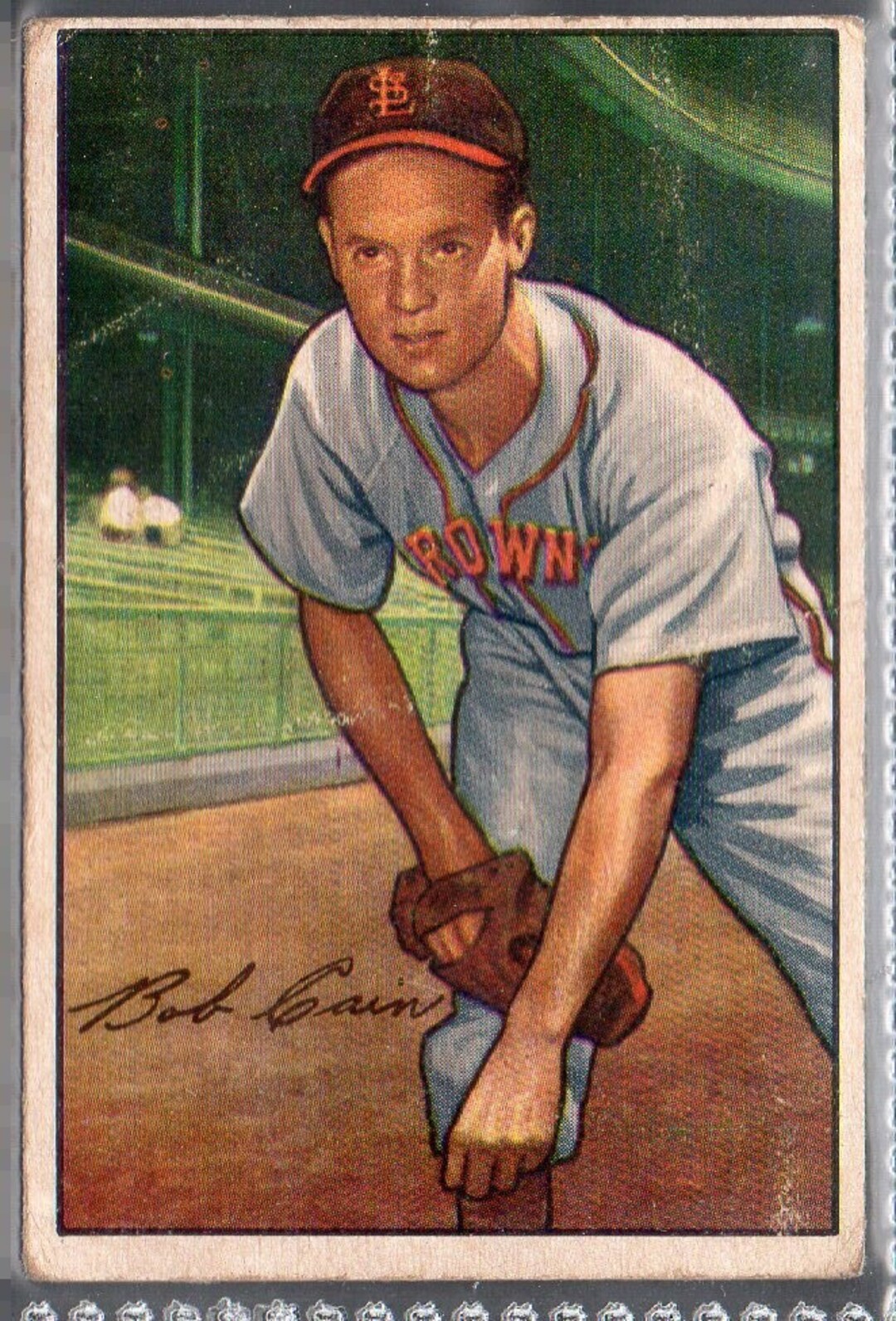 BOB CAIN 1952 Bowman #19 Baseball Card (creased) - St Louis Browns - Etsy