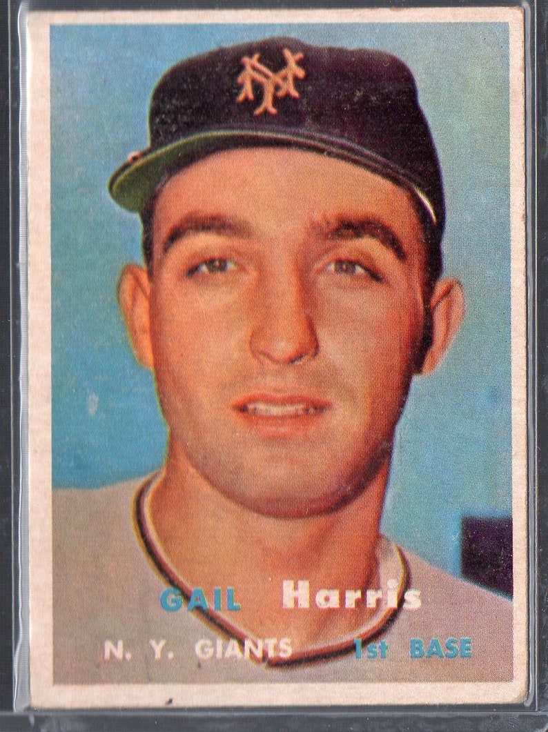GAIL HARRIS 1957 Topps 281 Baseball Card New York Giants - Etsy