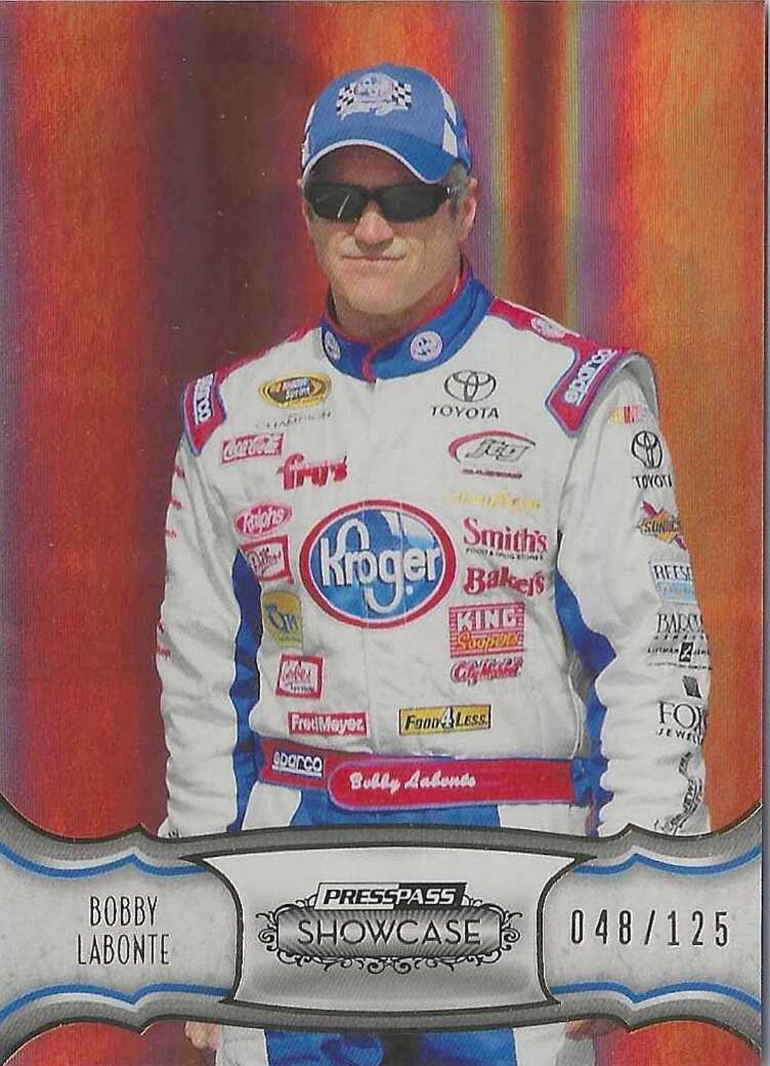 BOBBY LABONTE 2011 Press Pass Showcase #26 Gold Parallel #/125 NASCAR ...