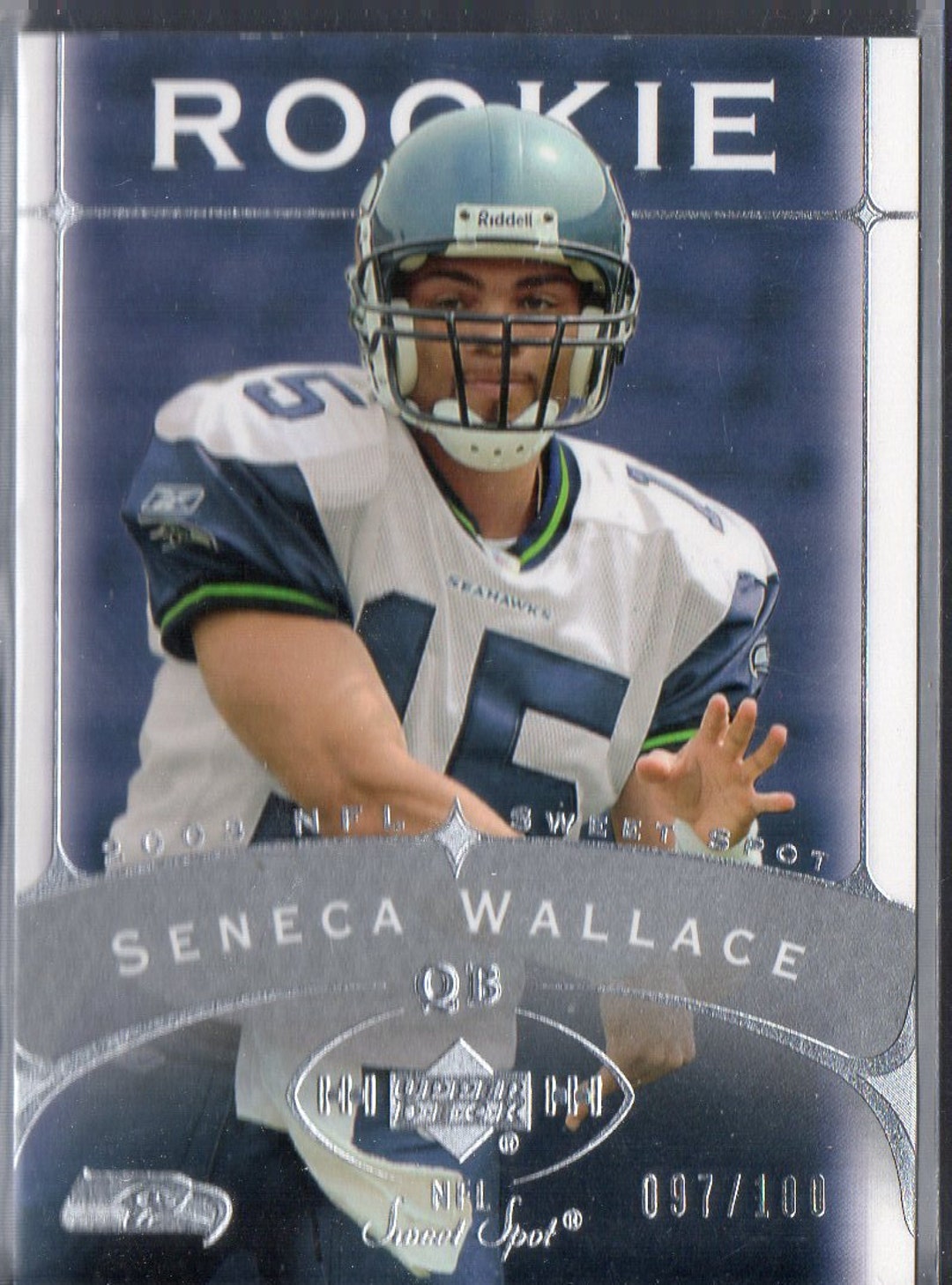 SENECA Wallace RC 2002 UD Sweet Spot 211 Silver Parallel Football Card ...