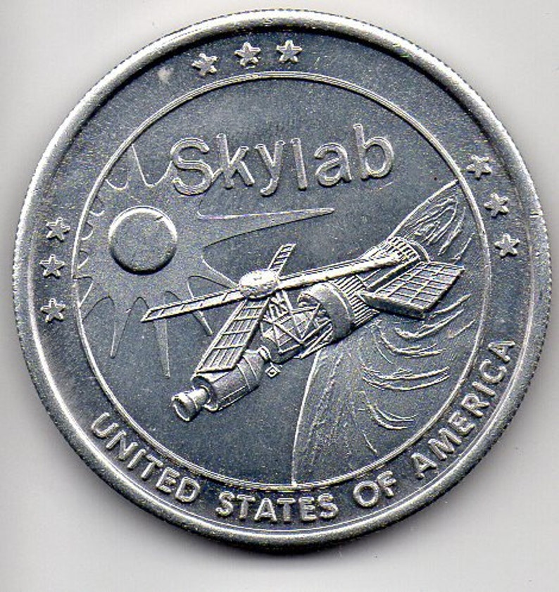 Vintage 1974 NASA Skylab Aluminum Token Coin - Etsy