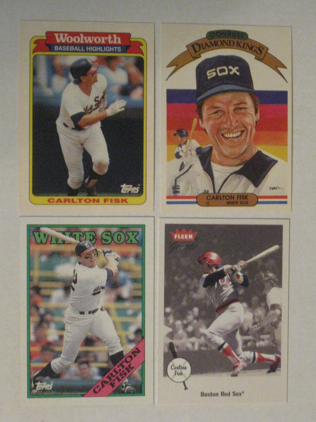 CARLTON FISK Baseball Cards (4) Lot C - Etsy