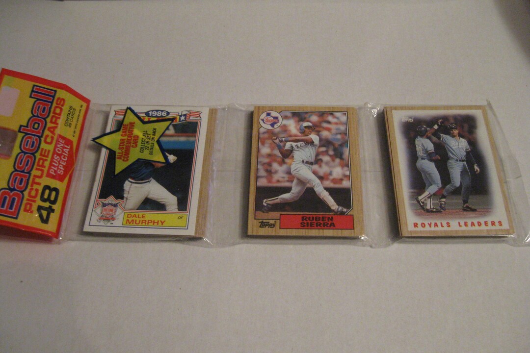 1987 Topps Baseball Cards - Unopened Rack Pack (w/ruben Sierra RC on ...