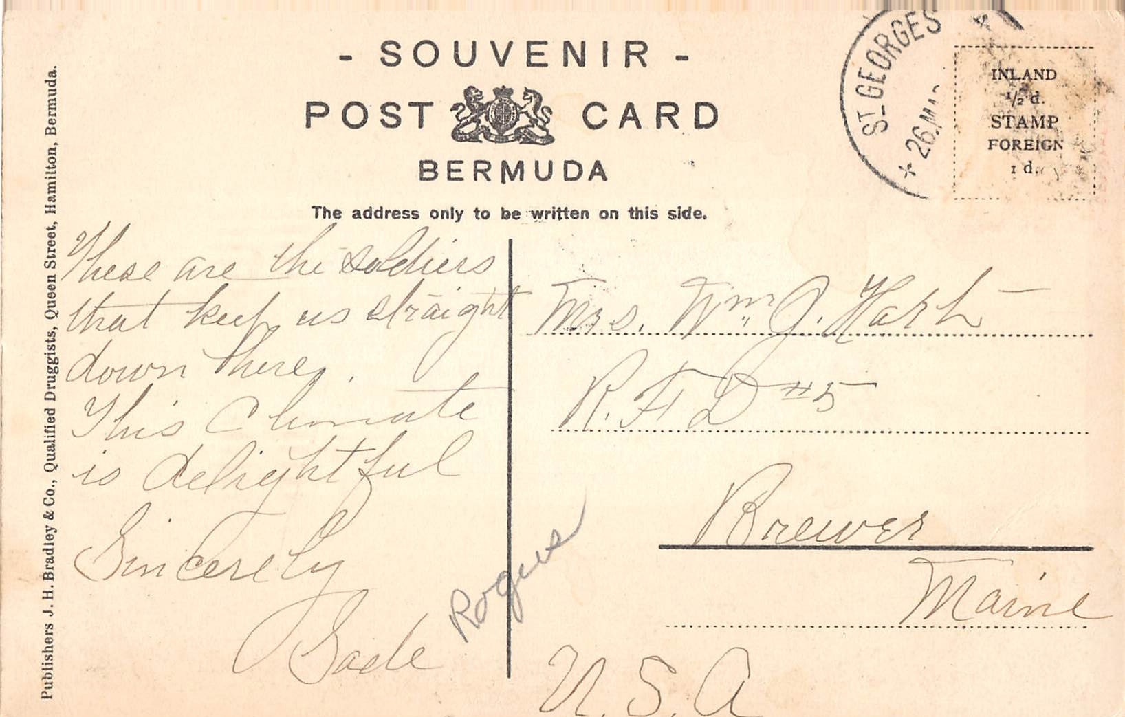 BERMUDA Vintage Early 1900's Postcard - Etsy