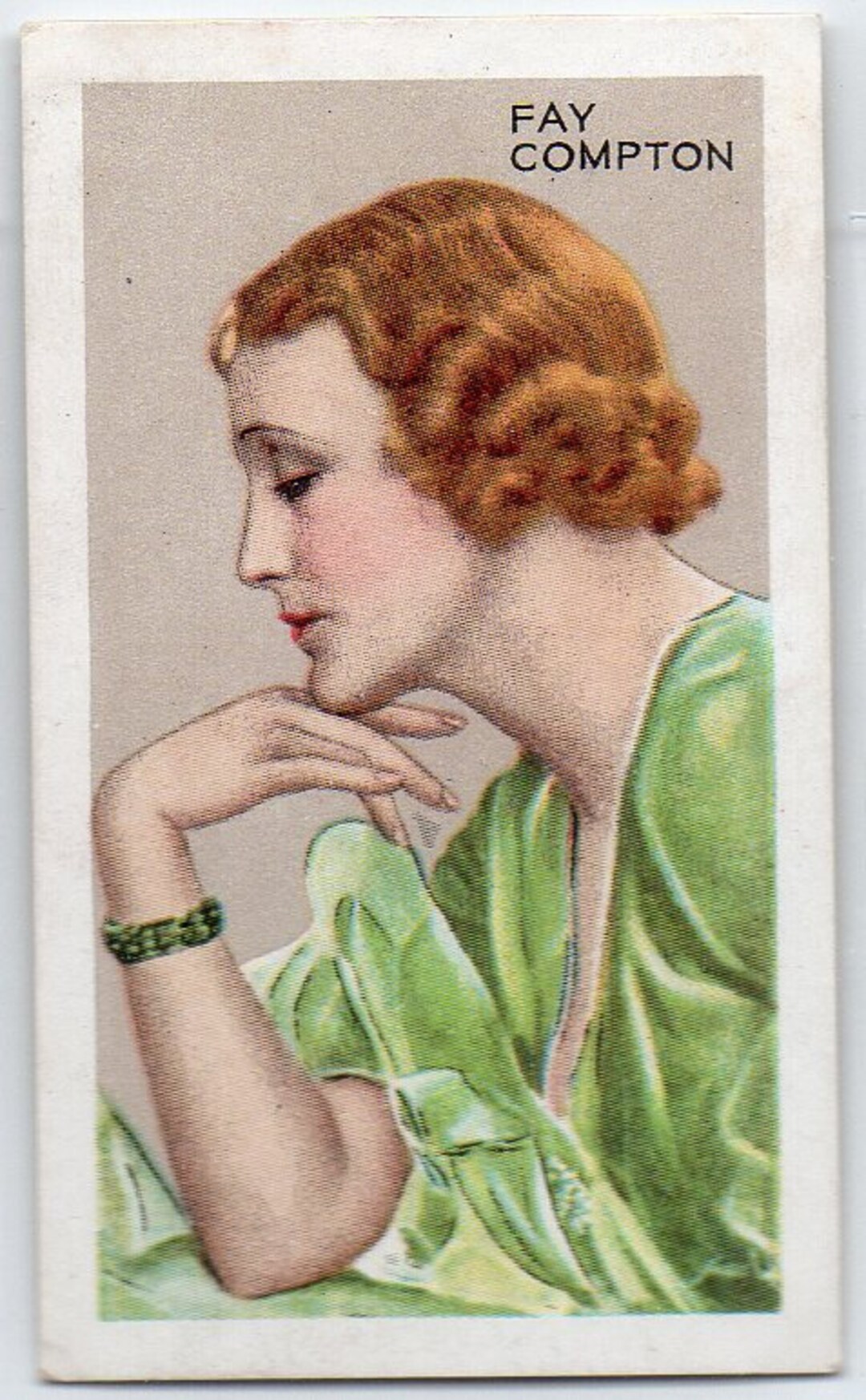 FAY COMPTON 1935 Gallaher Estrellas de Screen & Stage 7 Tarjeta de ...