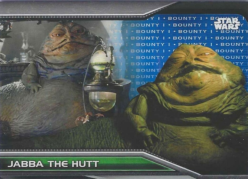 JABBA THE HUTT 2021 Topps Star Wars Bounty Hunters #B1-27 Blue Parallel ...