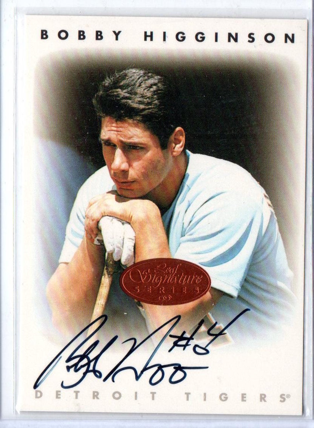 BOBBY HIGGINSON 1996 Leaf Signature Bronze Autograph Baseball Card ...