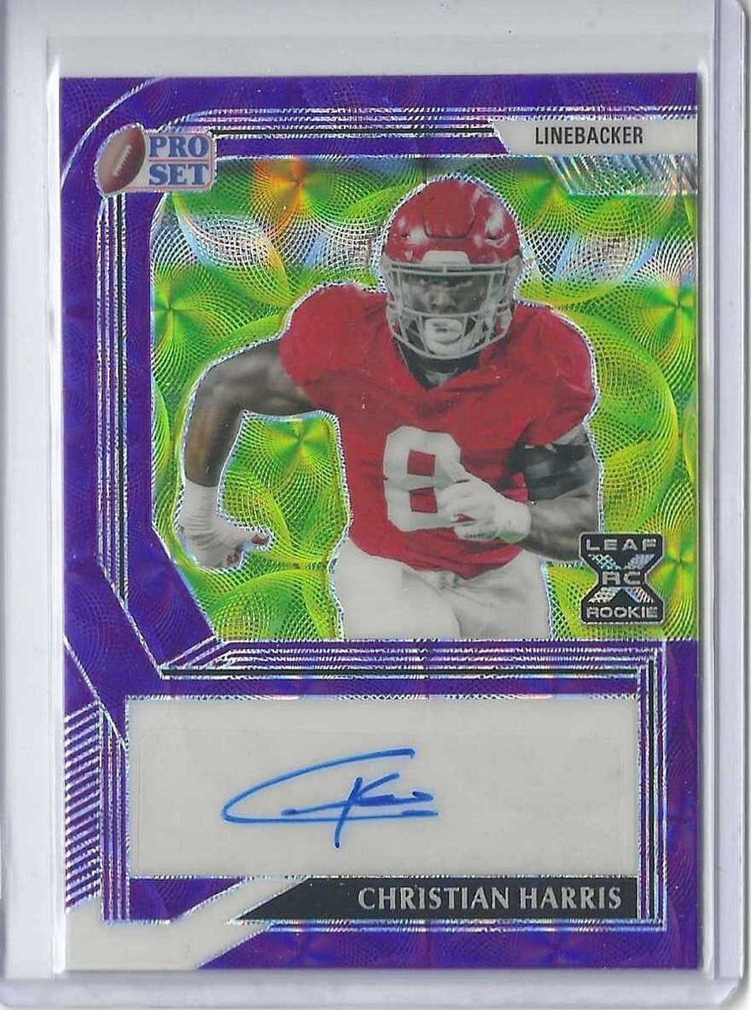 CHRISTIAN HARRIS 2022 Pro Set Autograph Football Card #/10 - Alabama ...