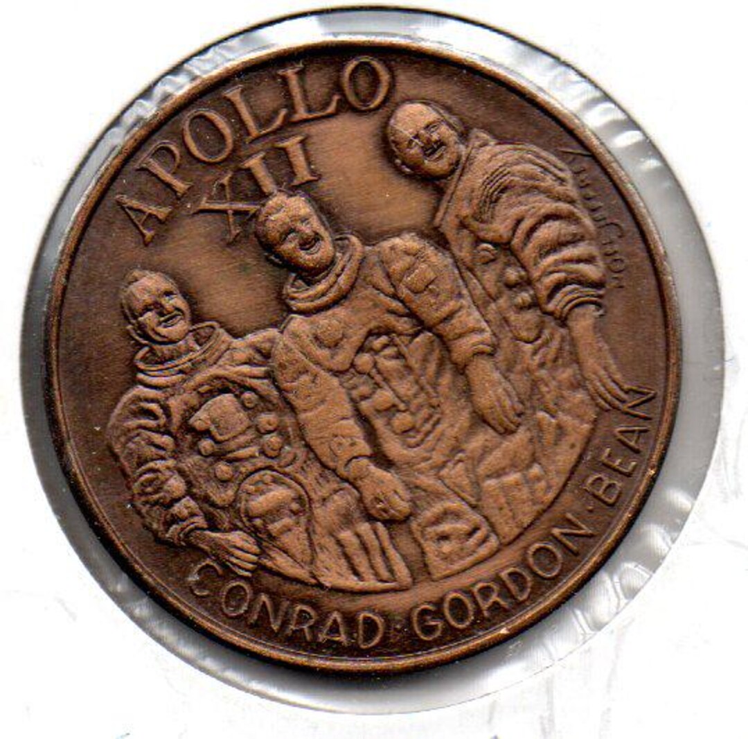 Vintage 1969 NASA Project Apollo XII Token - Charles Conrad, Richard ...