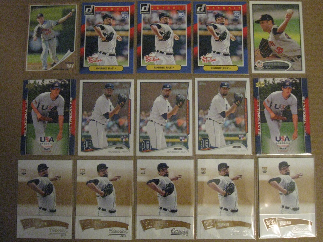 ROBBIE RAY Rookie/prospect Baseball Cards Lot (15) - 2009-2014 Bowman ...