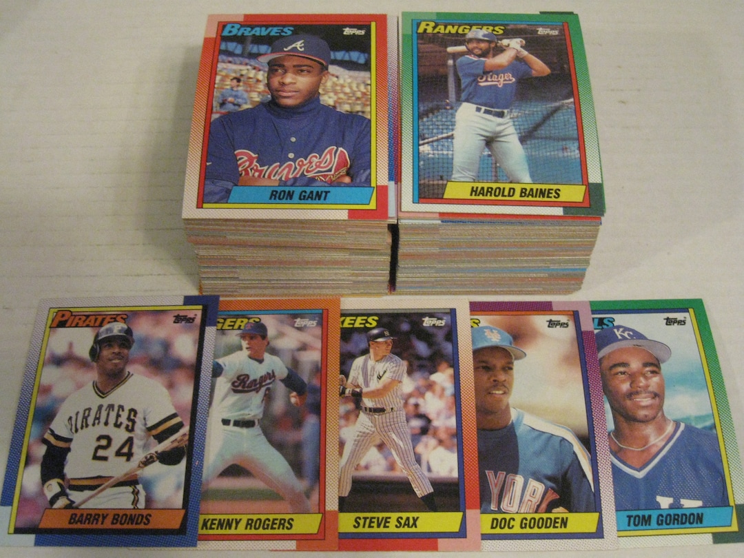1990 Topps Baseball Card Lot - 200+ Assorted Cards - Etsy
