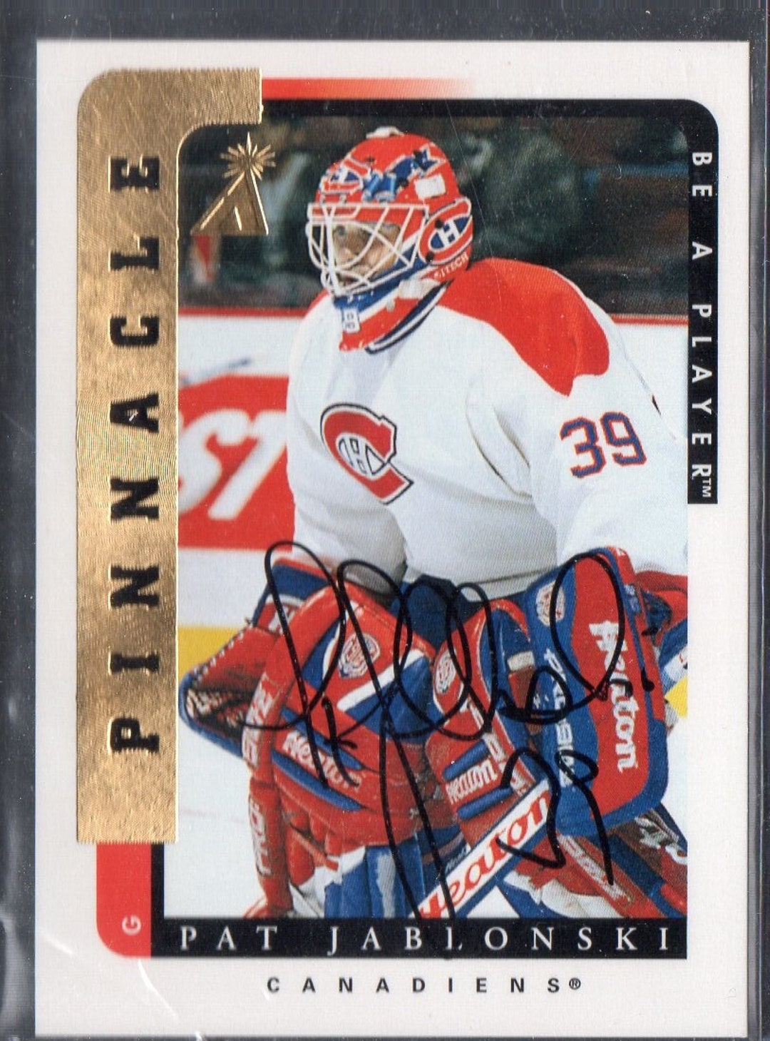 PAT JABLONSKI 1996 Pinnacle Be A Player BAP #99 Autograph Hockey Card ...