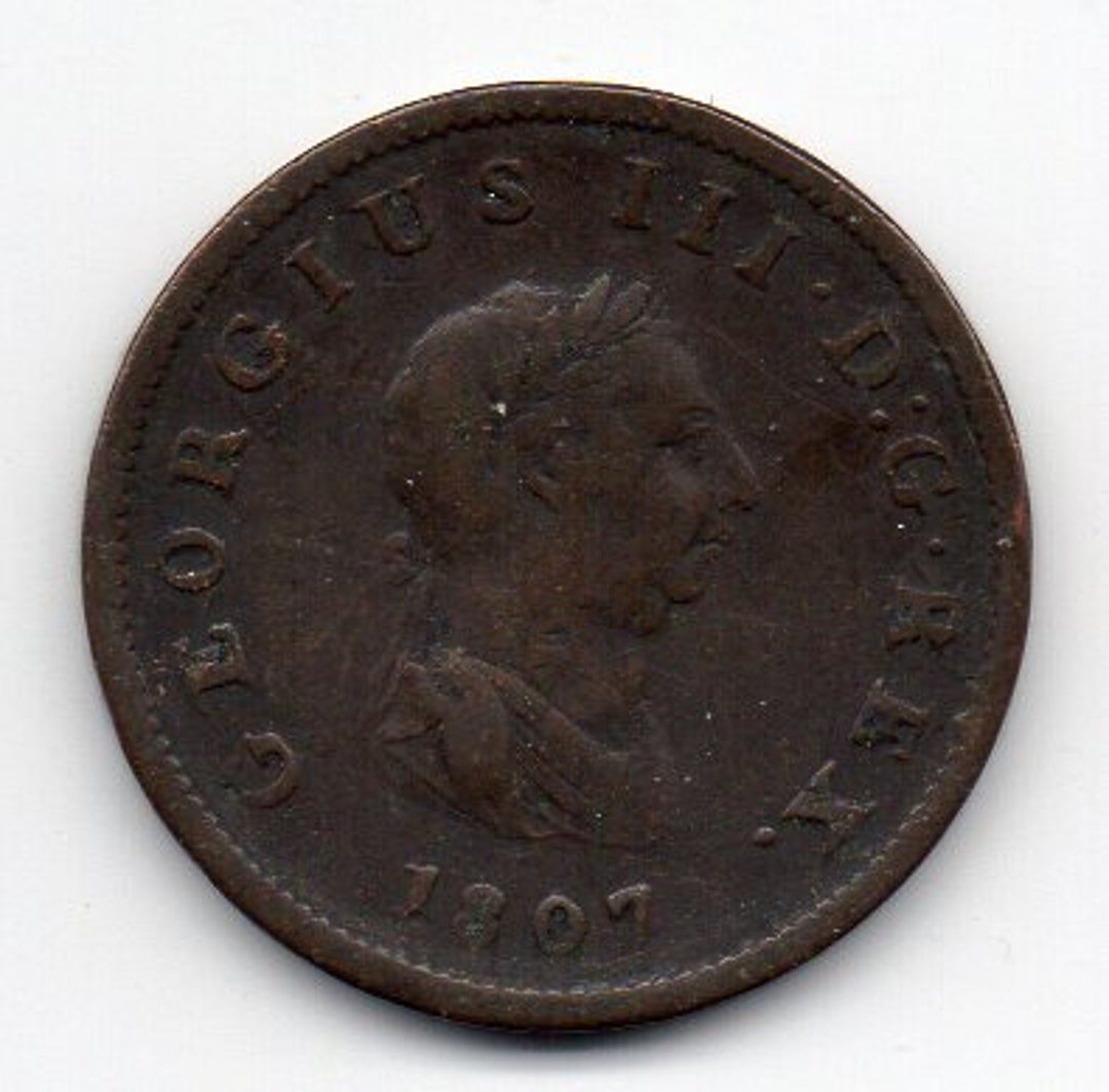 KING GEORGE III 1807 Great Britain Half Penny Coin - Etsy