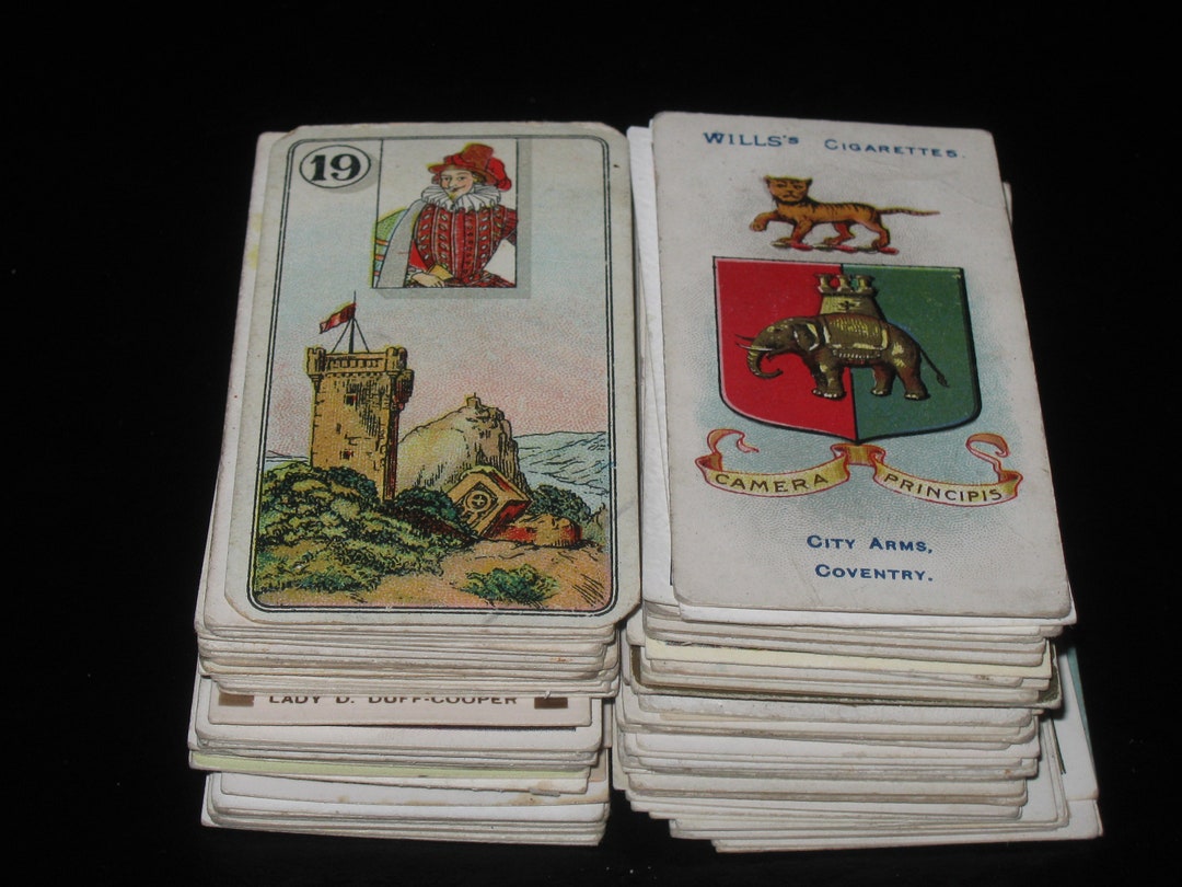 Vintage 1900 Thru 1939 British Tobacco Cigarette Cards 80 Lot Assorted ...
