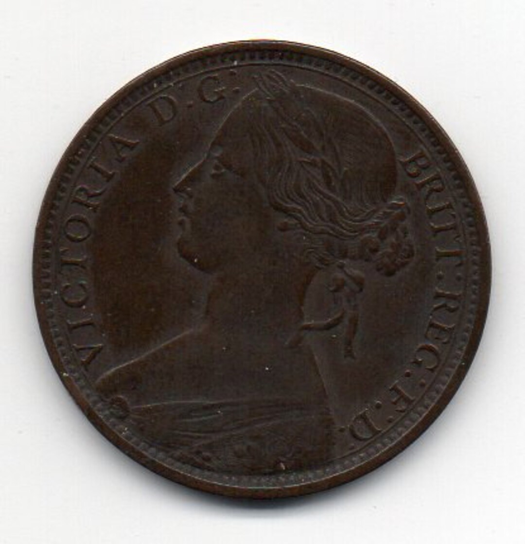 QUEEN VICTORIA 1863 Great Britain Large Penny Coin - Etsy