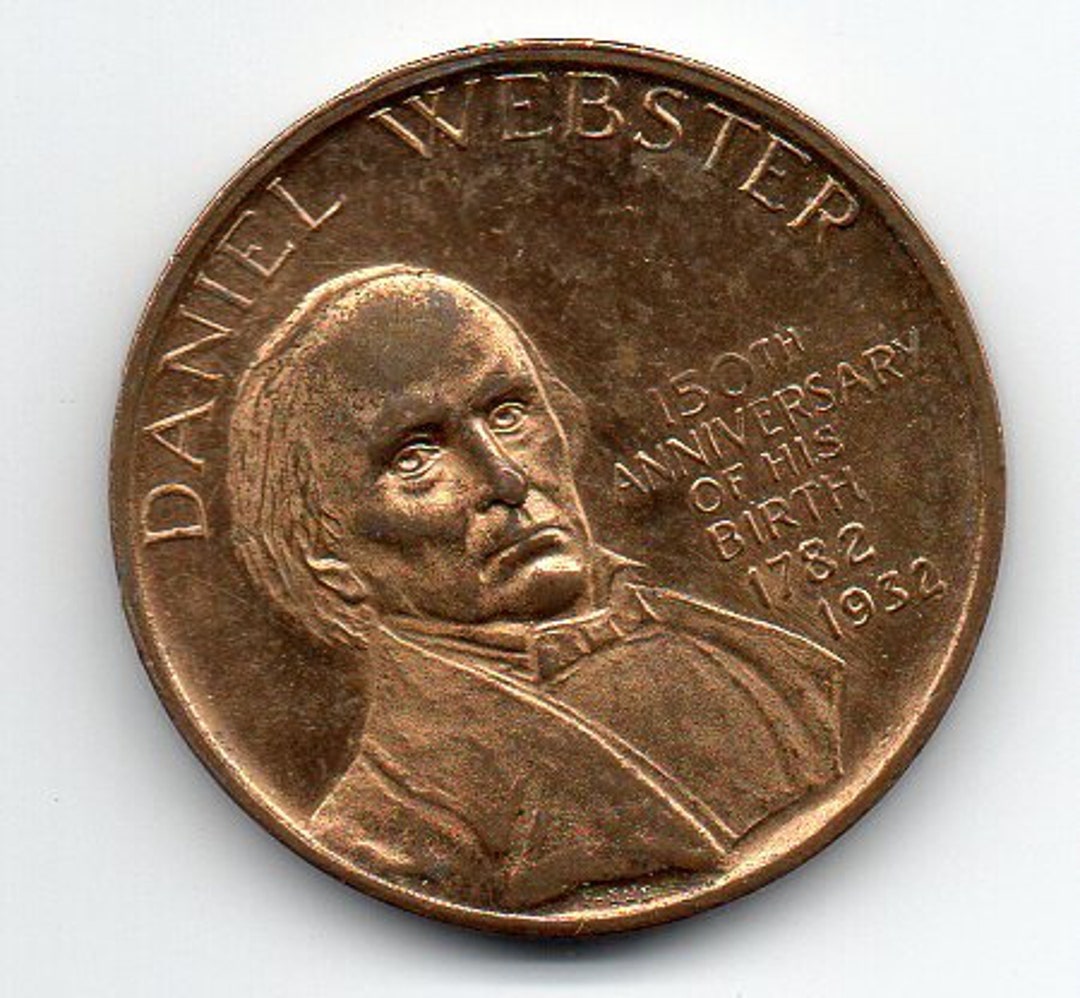 DANIEL WEBSTER 1932 Anniversary Token - Franklin NH Birthplace - Etsy