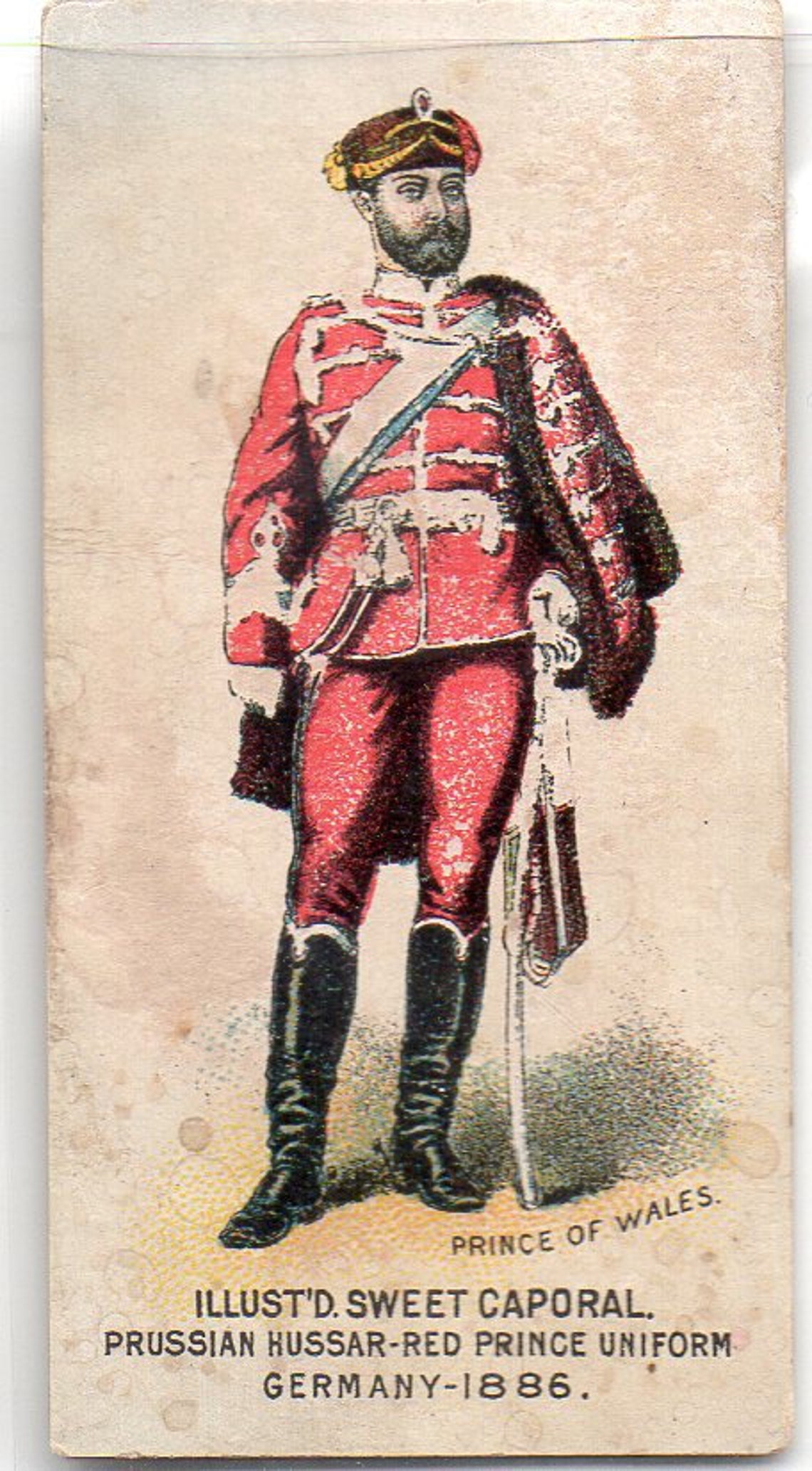 Prussian Hussar Red Prince EDWARD VII 1887 Kinney Bros - Etsy