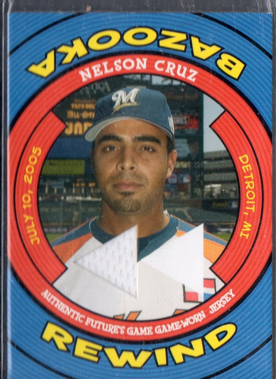 NELSON CRUZ 2006 Bazooka Rewind Game Jersey Baseball Card - Milwaukee ...