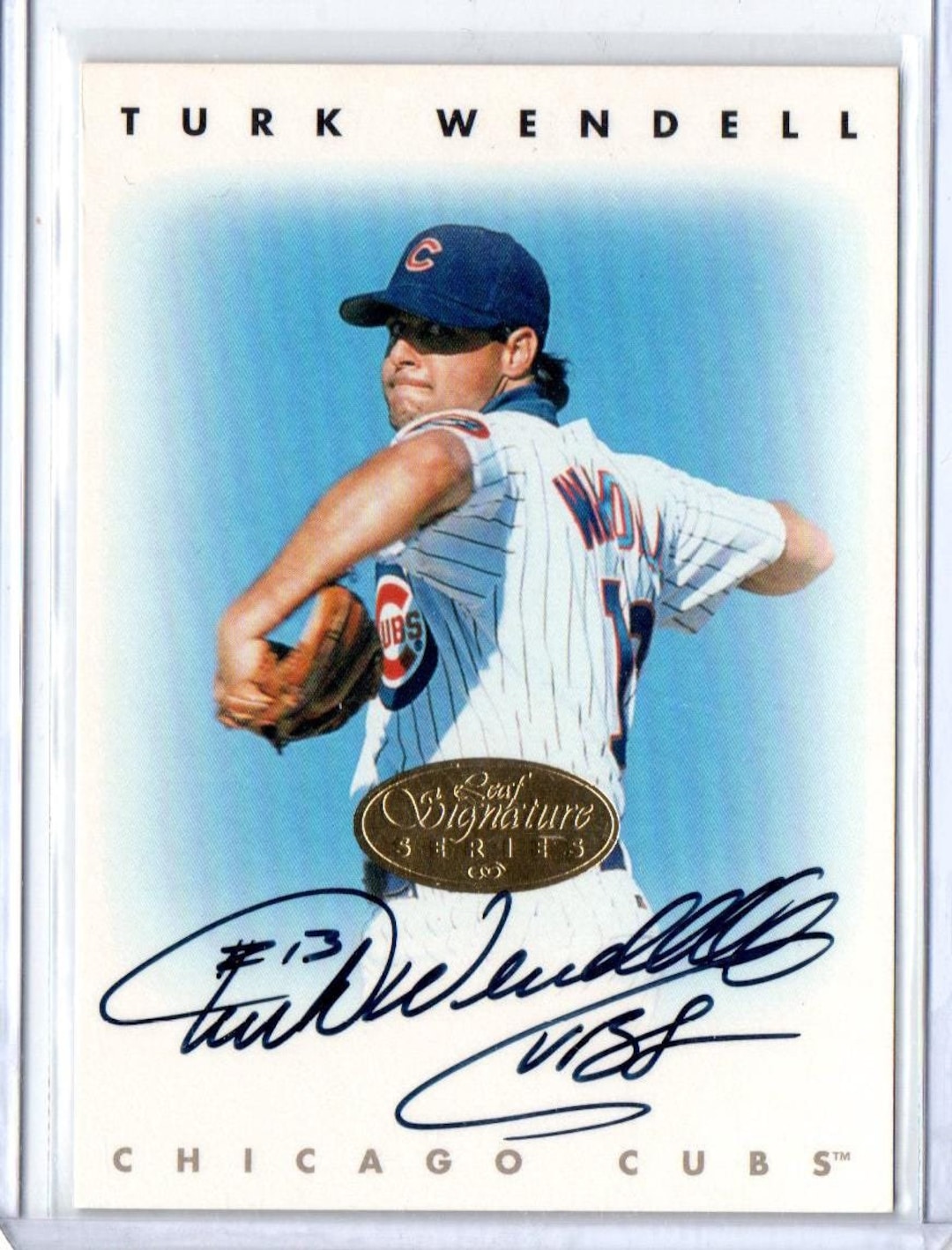 TURK WENDELL 1996 Leaf Signature Gold Autograph Baseball Card - Chicago ...